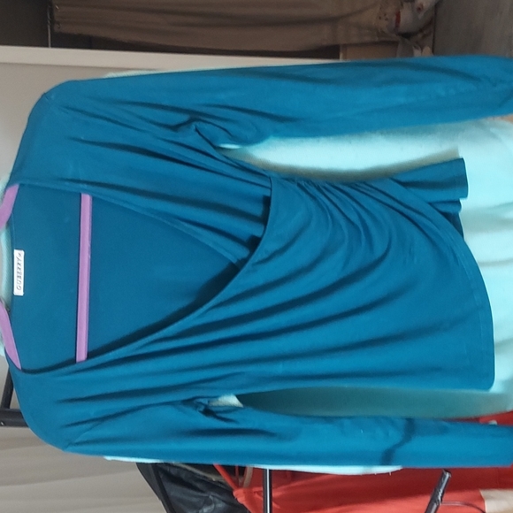 Guberry | Tops | Guberry Deep V Neck Long Sleeve Unique Cross Wrap Sexy Slim Fit Top M | Poshmark